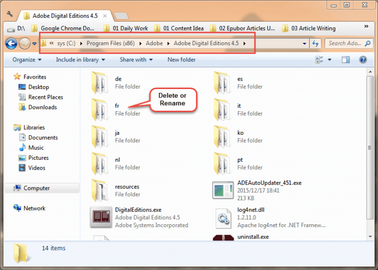 Change the Interface Language of Adobe Digital Editions