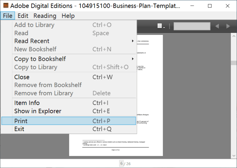 How to Print Any File from Adobe Digital Editions